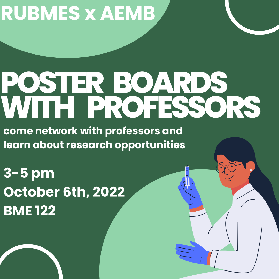 BMES x AEMB: Posterboards with Professors – Biomedical Engineering Society