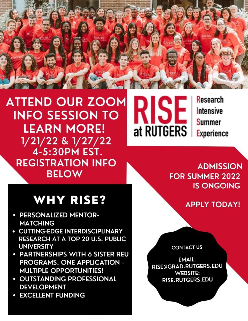 RISE and REU Virtual Information Session - REU in Cellular Bioengineering