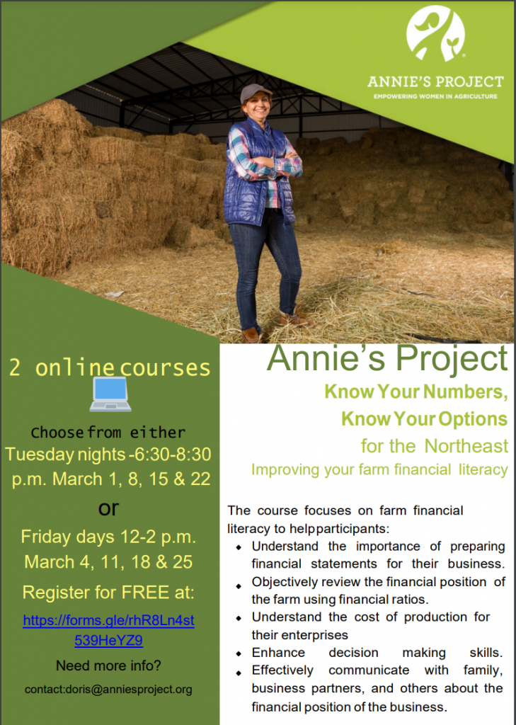 Annie’s Project: Know Your Numbers, Know Your Options for the Northeast, Improving Your ...