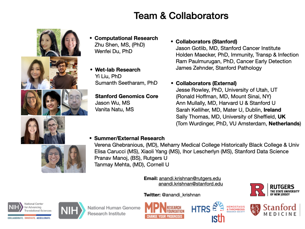 Members & Collaborators - Krishnan Plateletome Lab