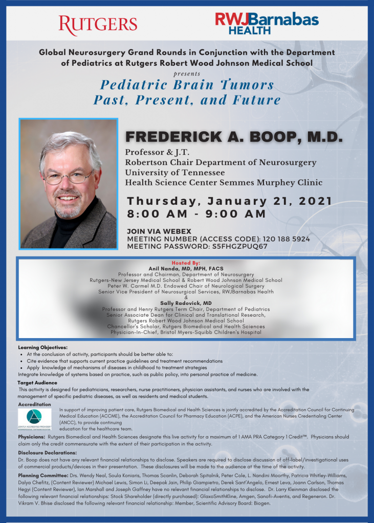 Virtual System Grand Rounds: Dr. Frederick Boop – Neurological Surgery