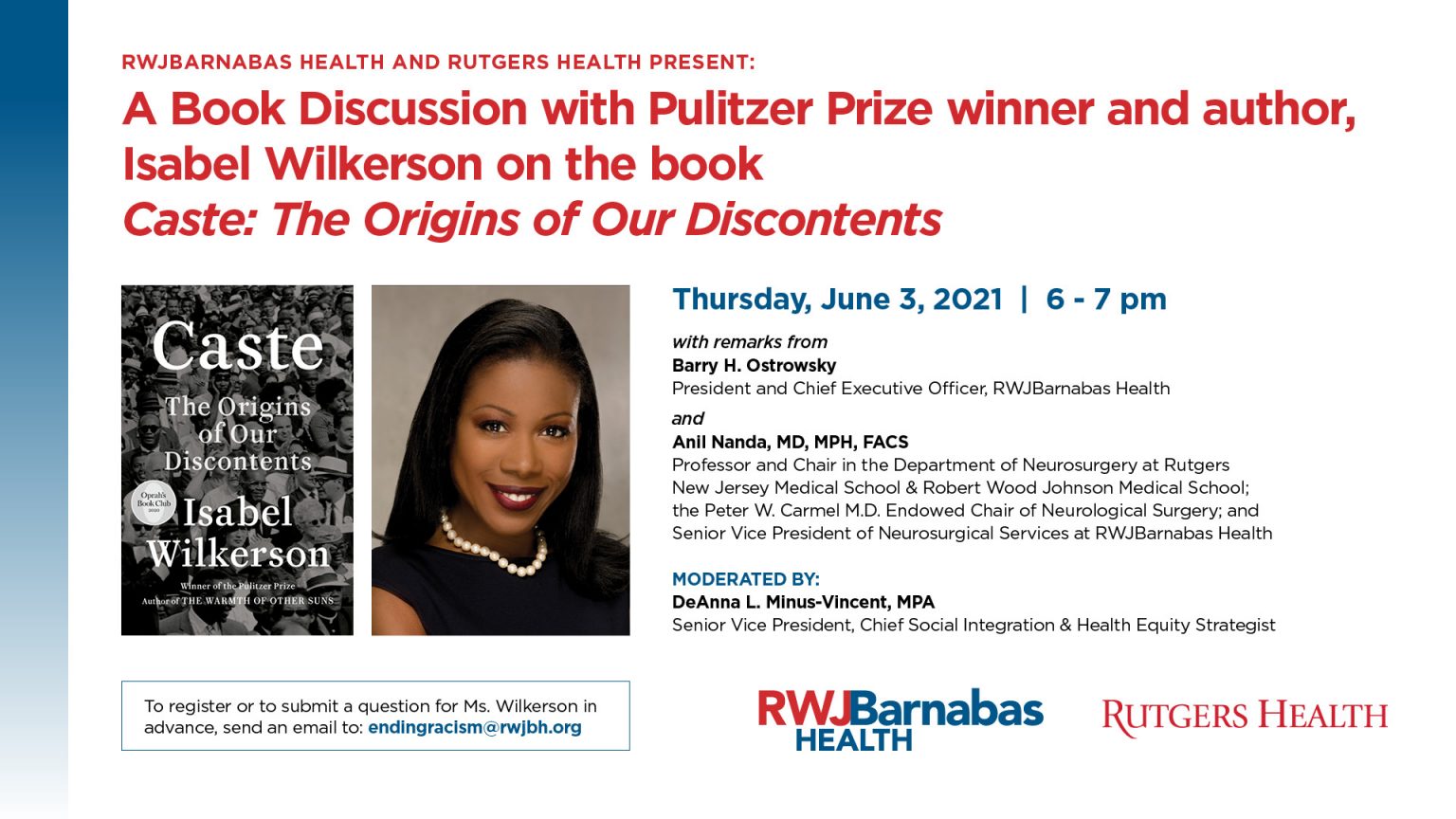 A Book Discussion with Pulitzer Prize winner and author, Isabel ...