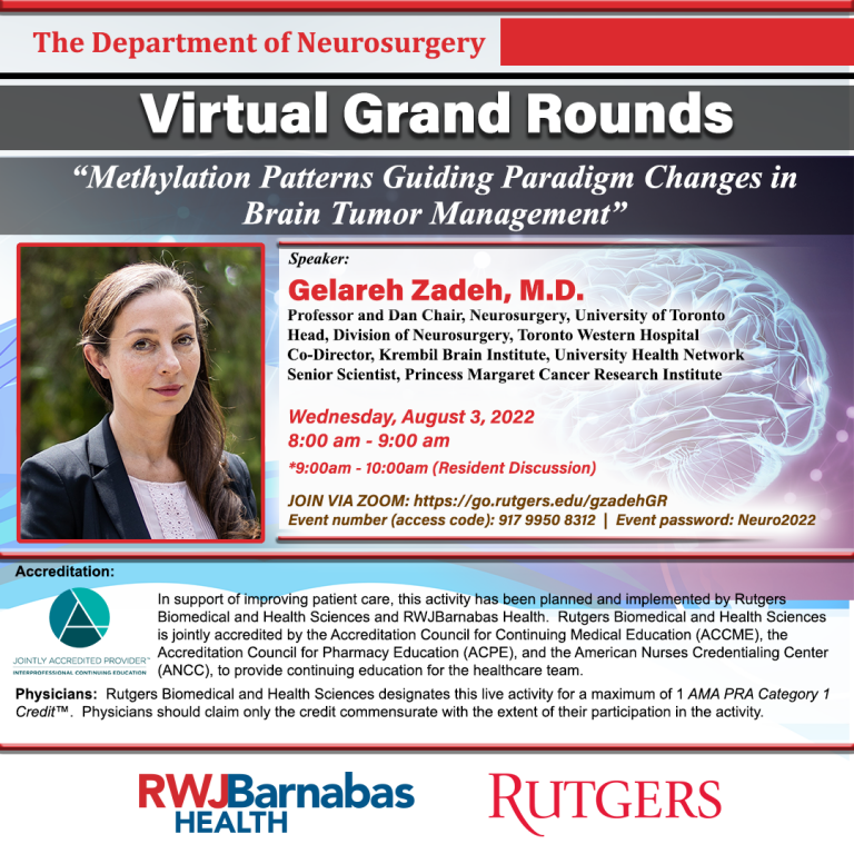 Virtual Grand Rounds: Dr. Gelareh Zadeh - Neurological Surgery