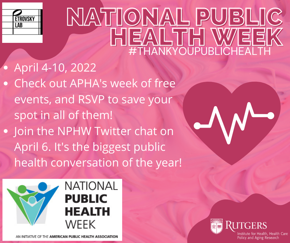 National Public Health Week – Petrovsky Lab