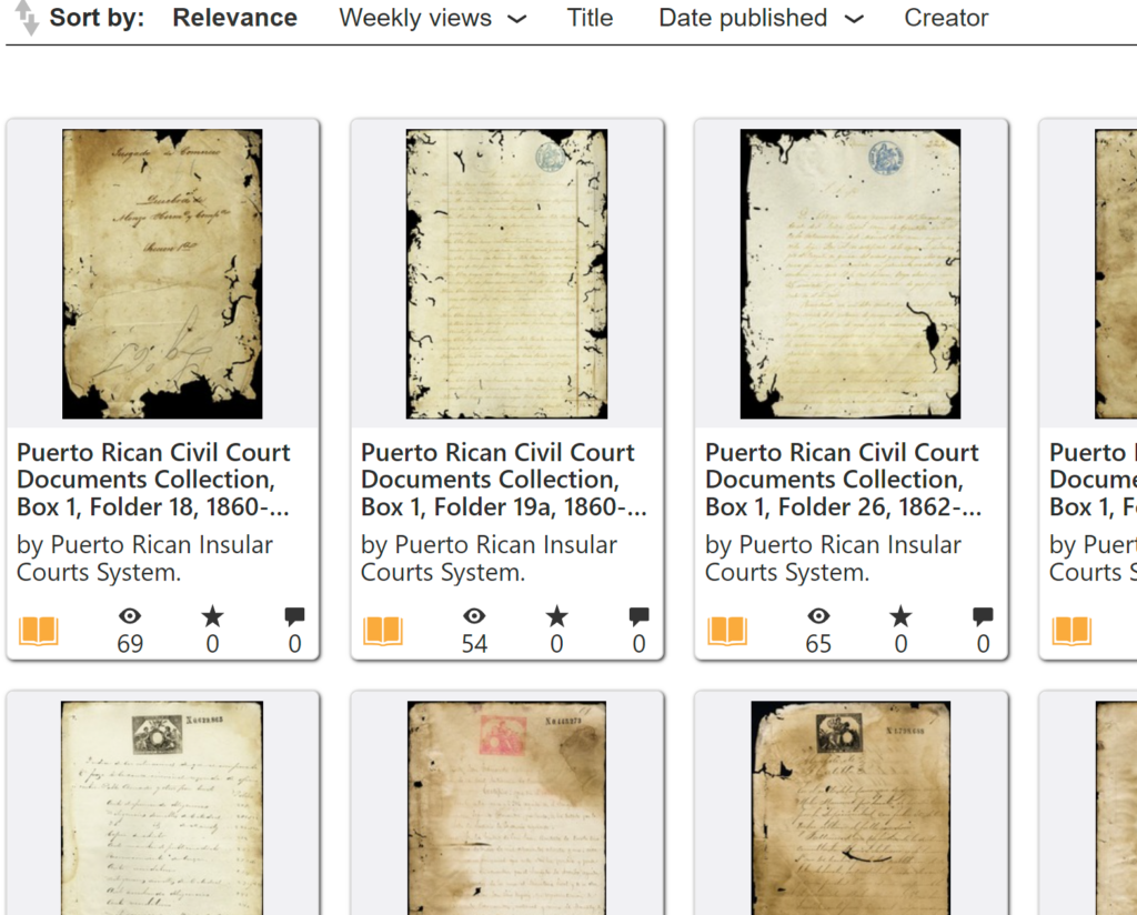 Documents of the Puerto Rico Insular Civil Courts, 1844-1900–UConn ...