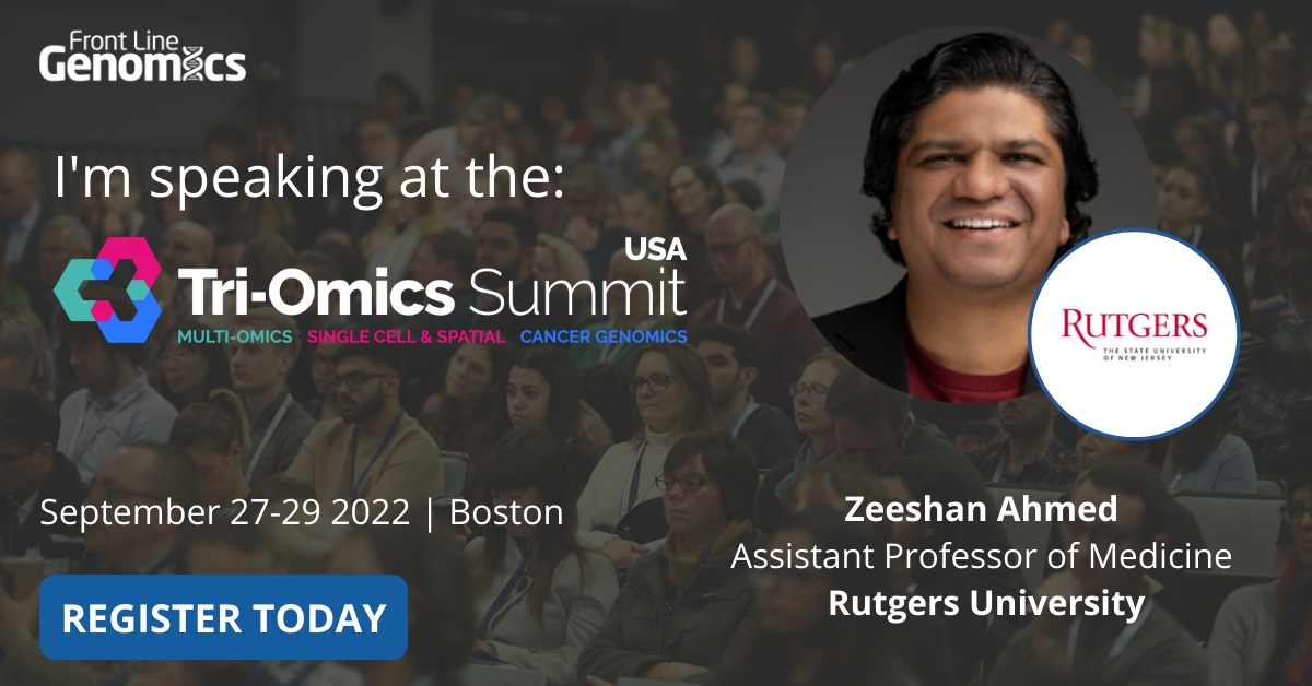 Dr. Ahmed speaking in the Tri-Omics Summit USA, 27-29 September, 2022 ...