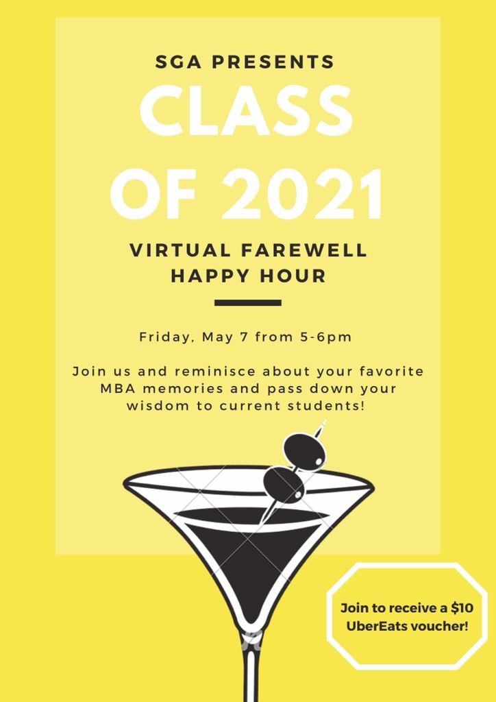 SGA Presents: Class of 2021 Farewell Happy Hour – MBA Events