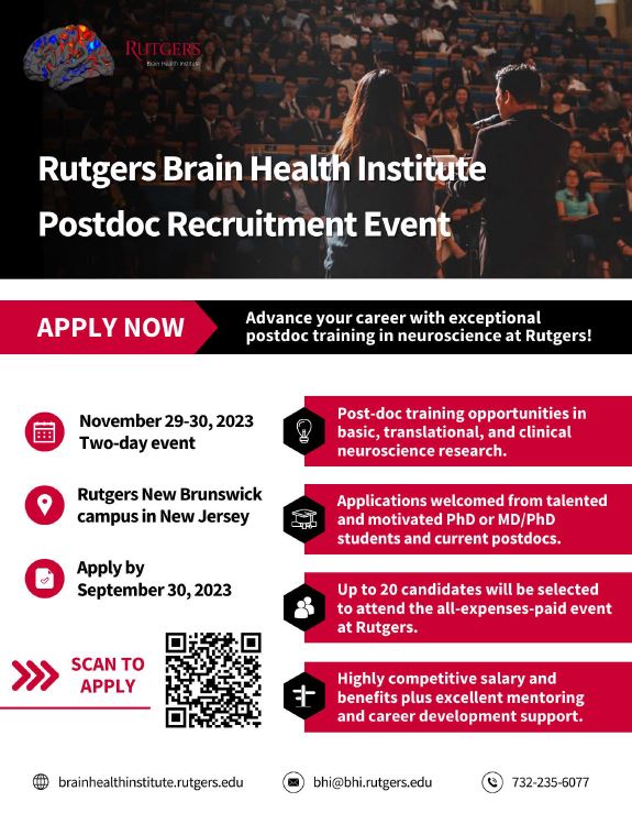 Postdoc Recruitment Event- Rutgers Brain Health Institute - Center for ...
