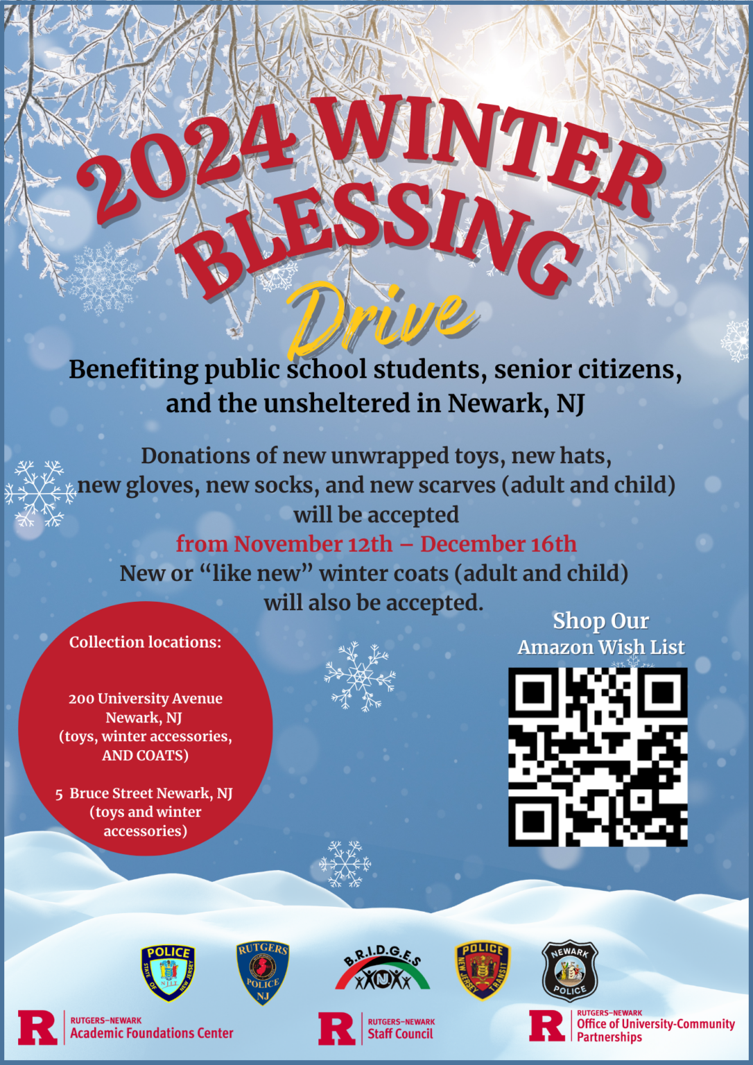 2024 Winter Blessing Drive - RU-N Staff Council